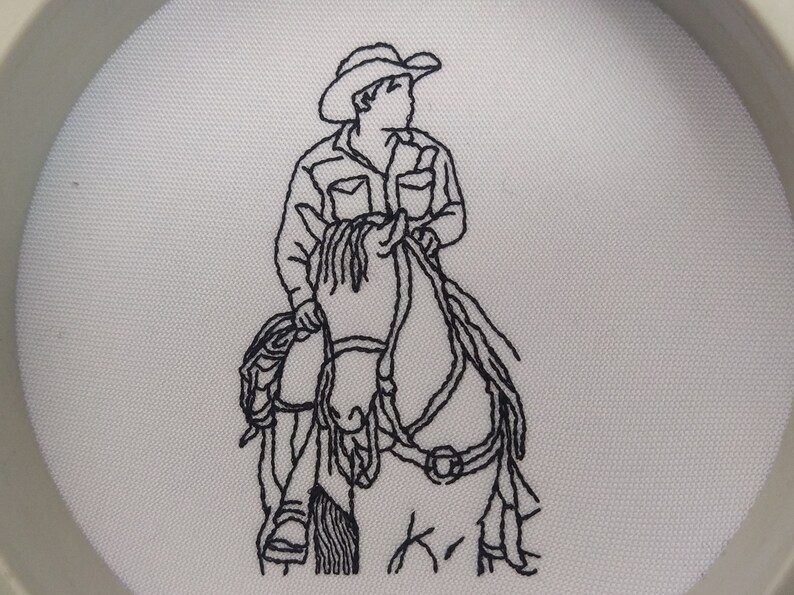 Cowboy Machine Embroidery Design. 4 Sizes. - Etsy