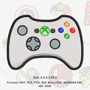 Video Game Controller Machine Embroidery Design. 4 in X 2.89 In. - Etsy