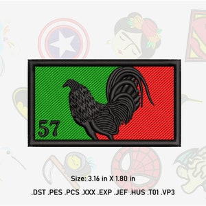 Rooster Flag Machine Embroidery Design. - Etsy