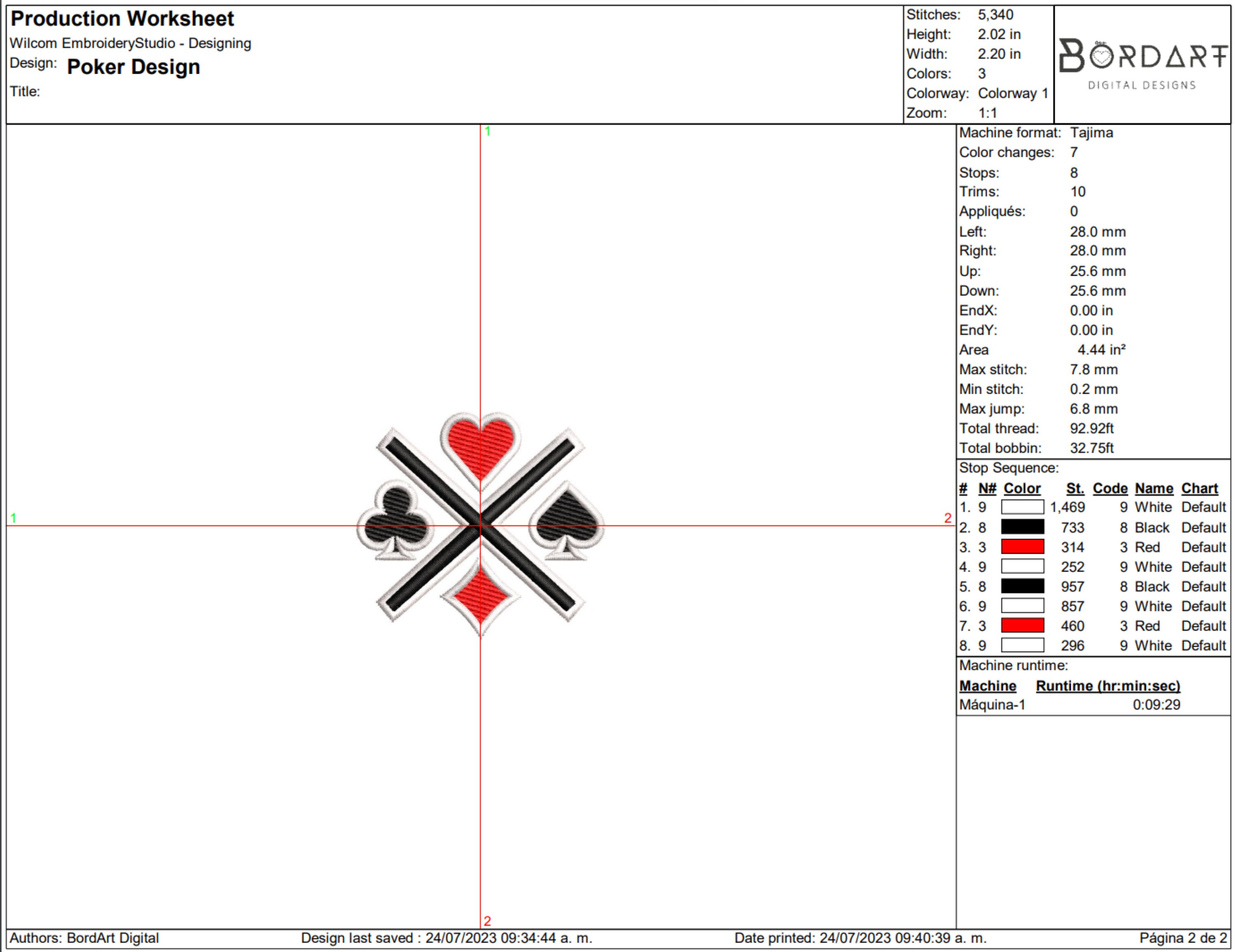 Poker Royal Flush Embroidery Design – PES DST JEF Exp and More ...