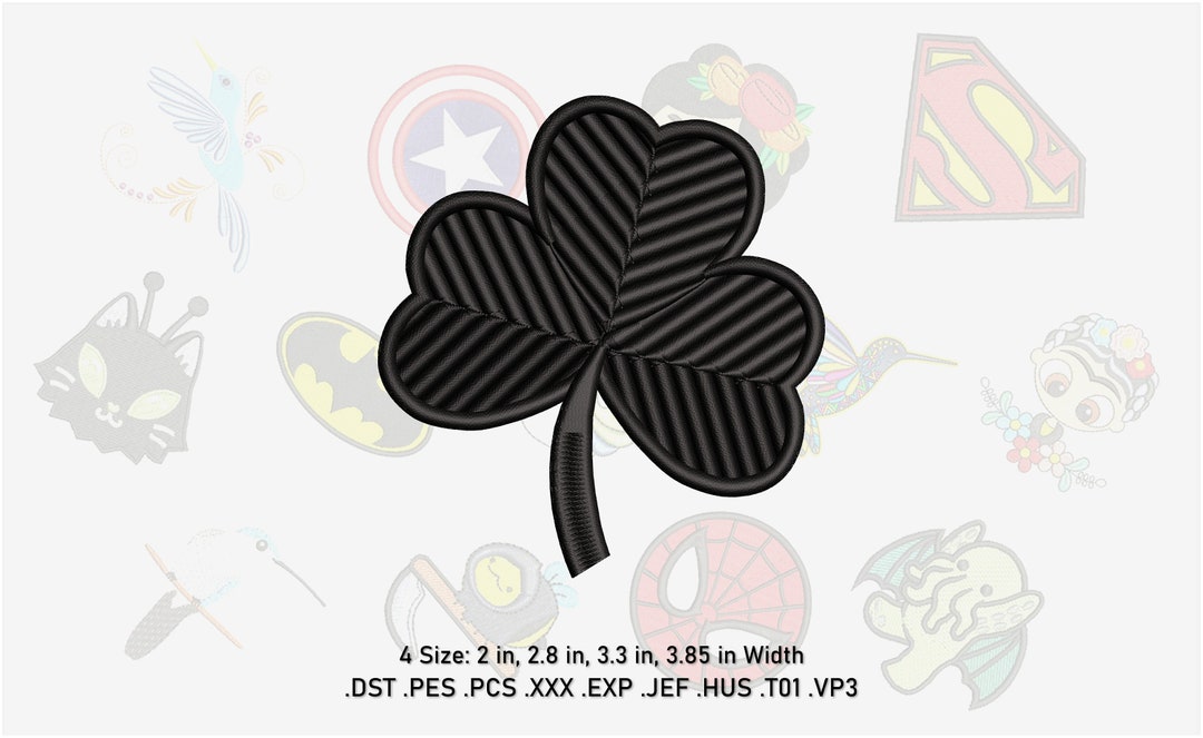 Clover Machine Embroidery Design. Flower Digital Embroidery. 4 Sizes - Etsy