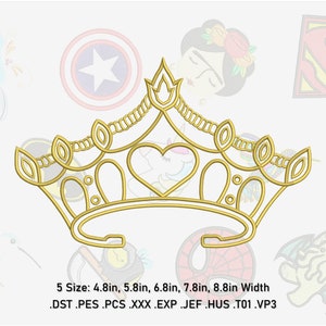 Tiara Machine Embroidery Design. 5 Sizes. - Etsy
