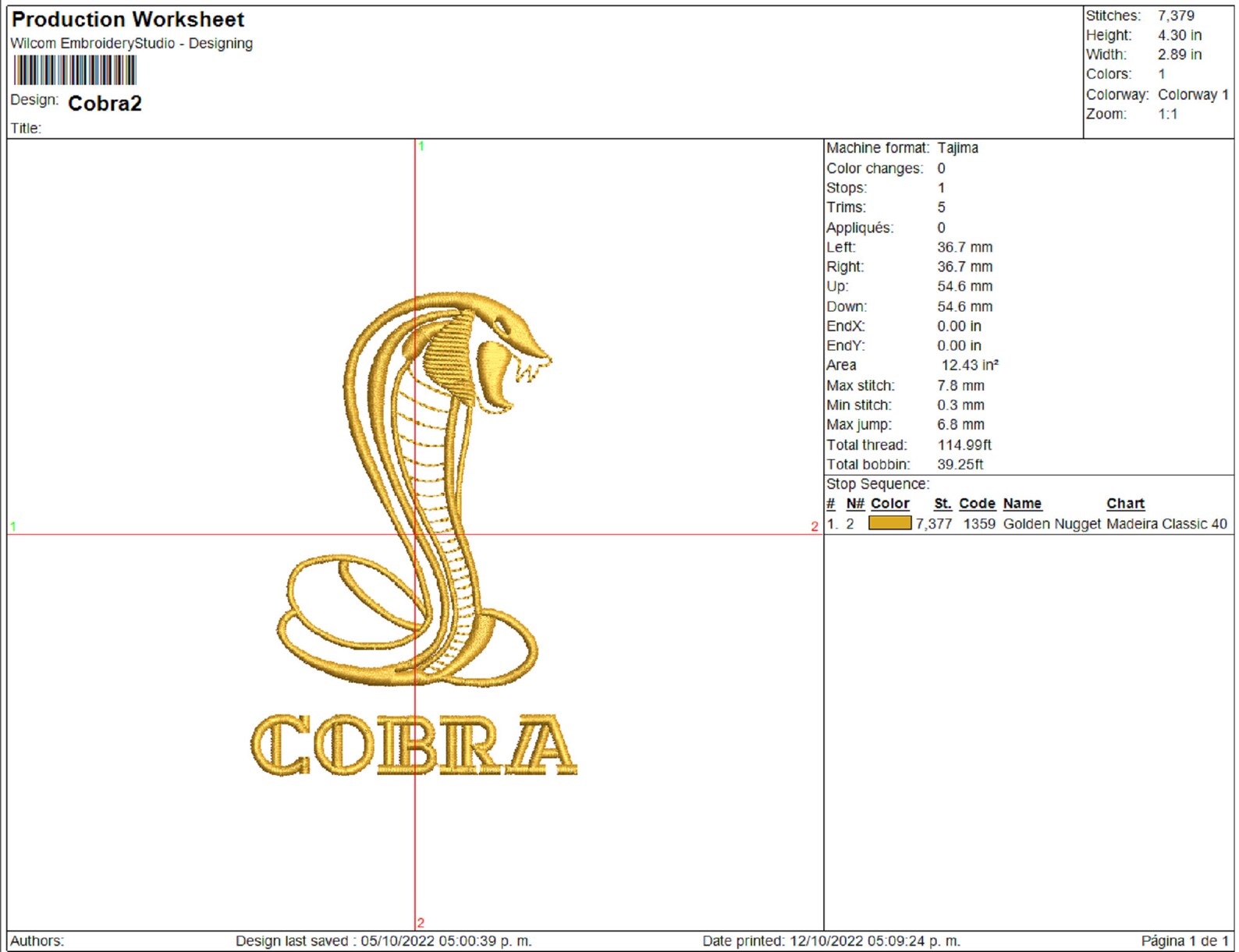 Cobra Machine Embroidery Design. - Etsy
