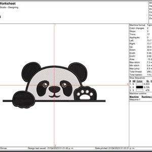 Panda Machine Embroidery Design. Bear Machine Embroidery Design. 4 ...