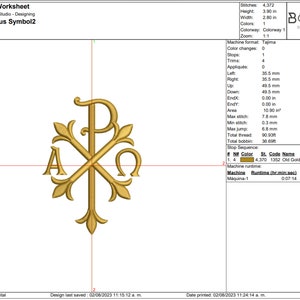 Religious Symbol Machine Embroidery Design. 3 Sizes. - Etsy