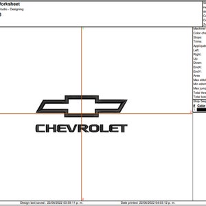 Chevrolet Logo Machine Embroidery Design. 3 Different Sizes - Etsy Canada