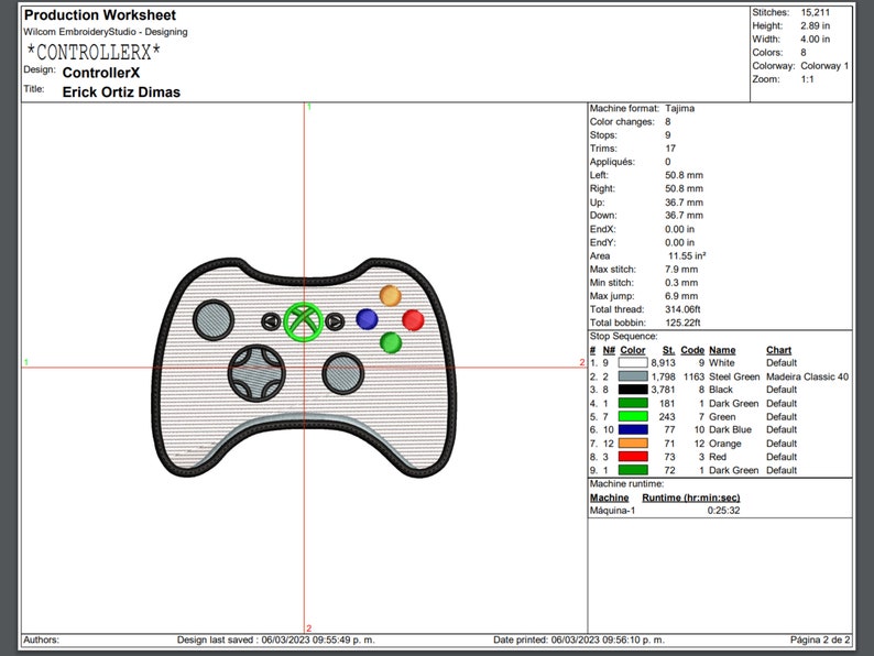Video Game Controller Machine Embroidery Design. 4 in X 2.89 In. - Etsy