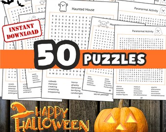 Pumpkin Halloween Word Search Printable - Etsy