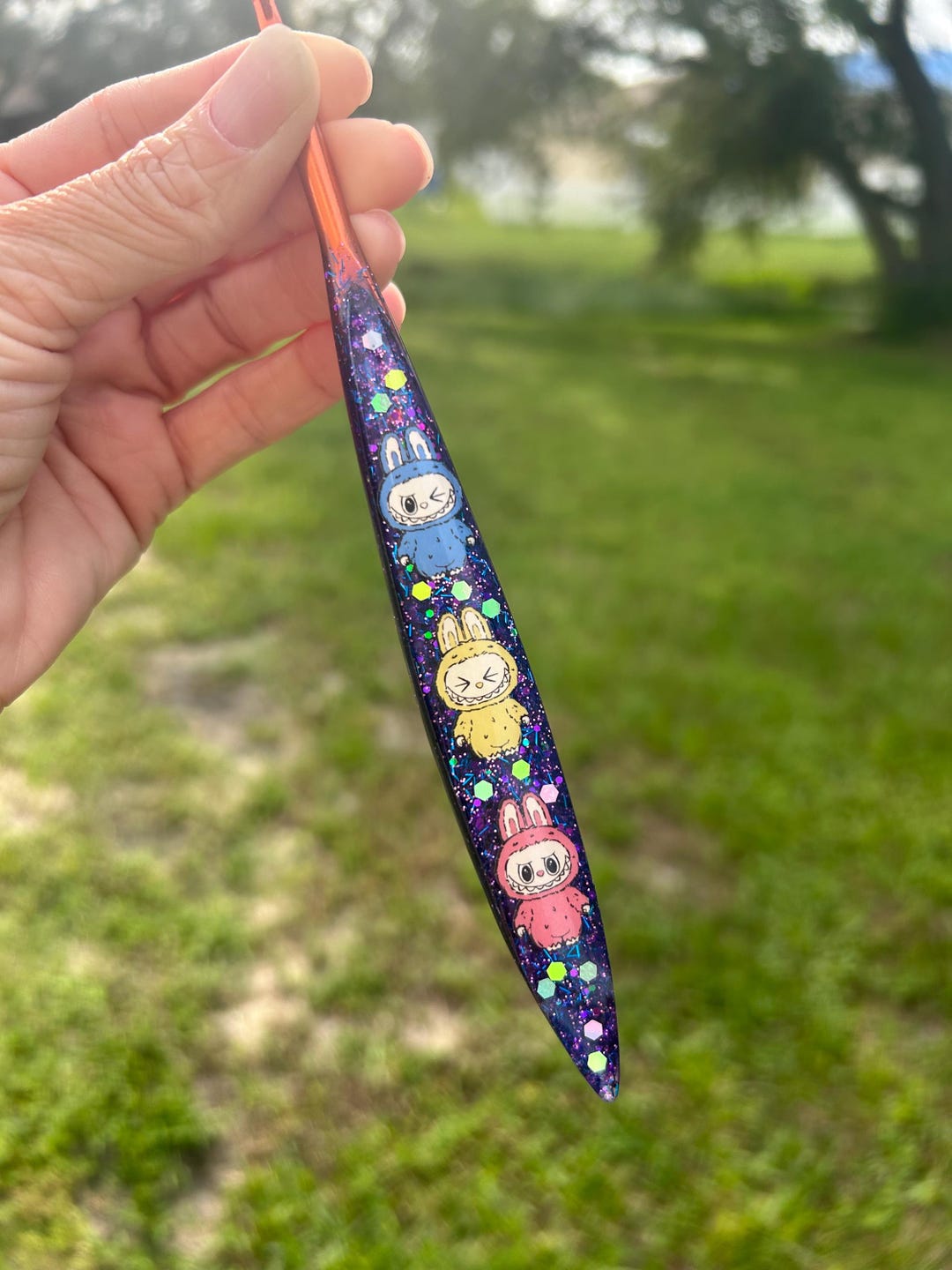 Labubu Inspired Resin Crochet Hook - Etsy