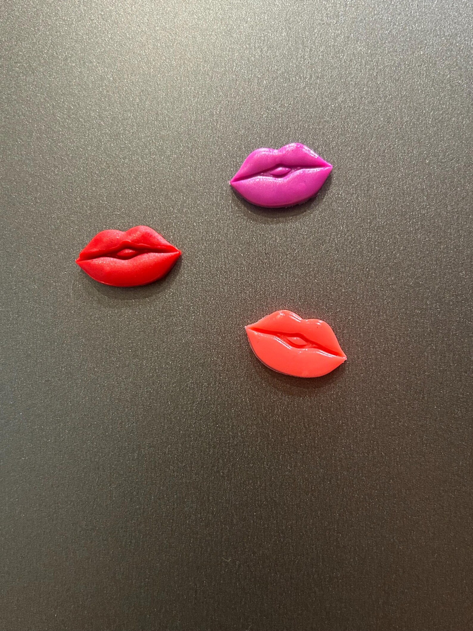 Kiss Lips Polymer Clay Magnets , Set of 3 - Etsy