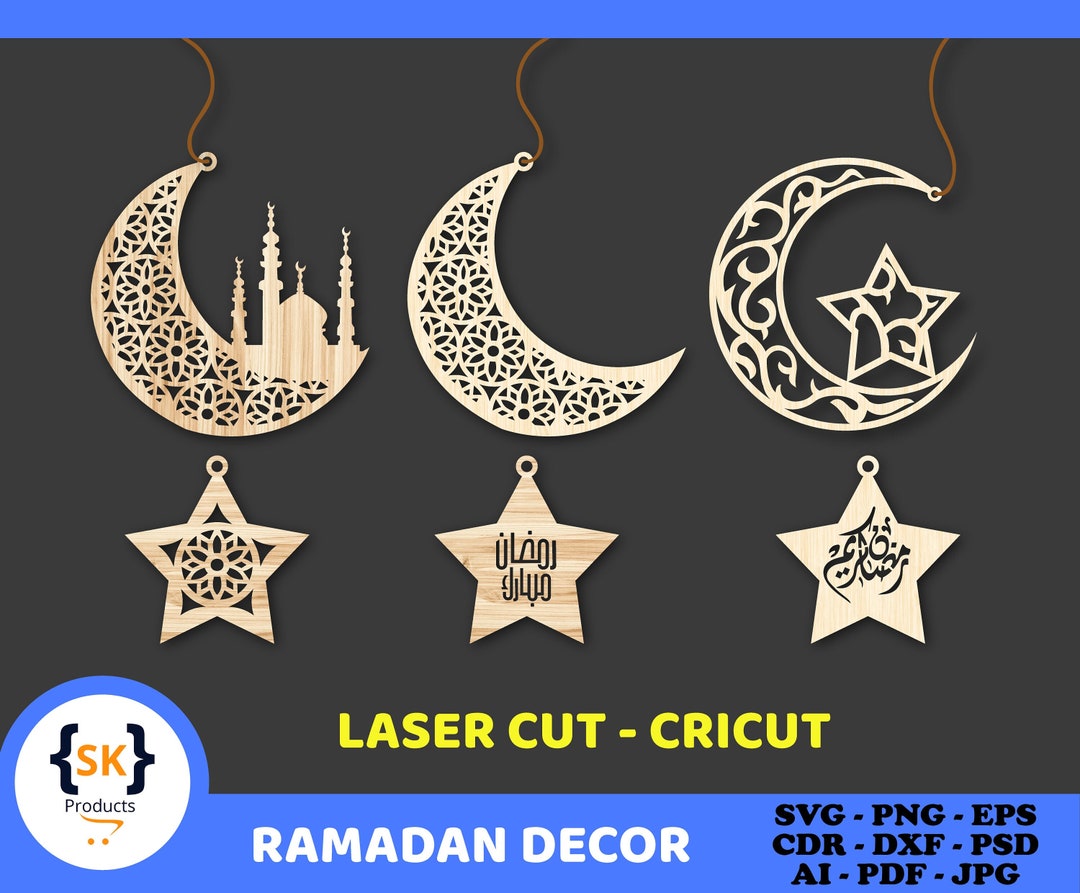 Laser Cutting Ramadan Decorations Ramadan Decor Moon Laser - Etsy