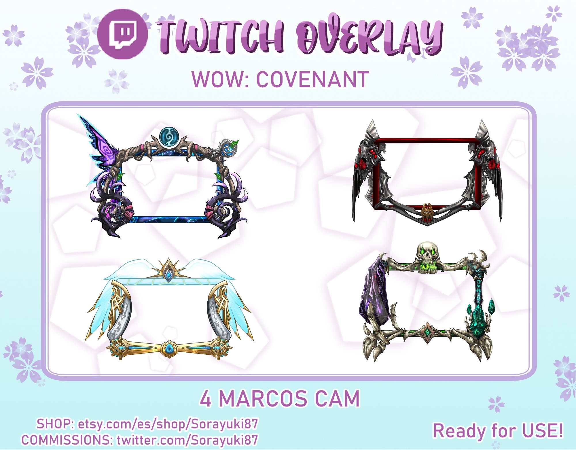 WOW TWITCH Overlay / Streamer Webcam / OBS / Covenants / Marcos Cam - Etsy