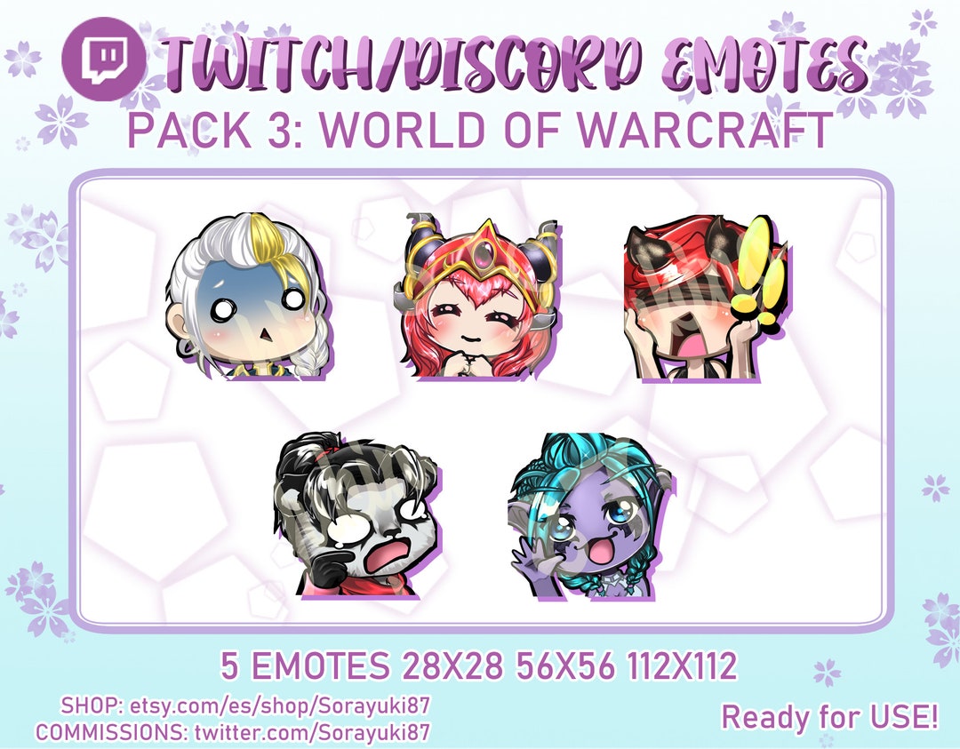 WOW Twitch Emoticons / Streamer Emotes - Etsy