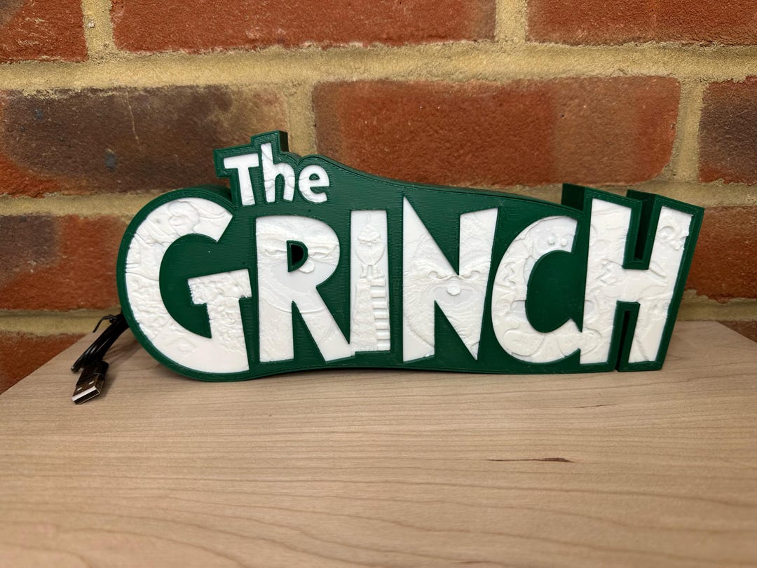 The Grinch Led Light the Grinch Sign the Grinch Who Stole Christmas the ...