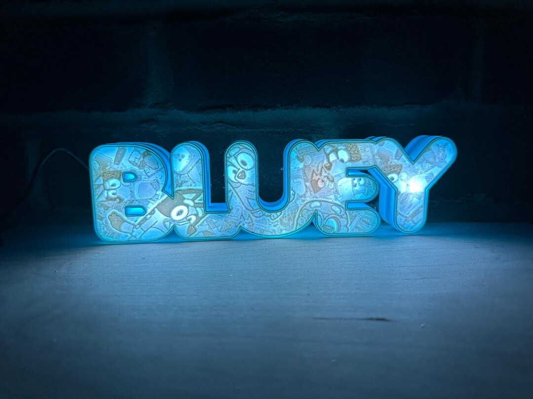 Bluey Light Box Bluey 3D Light 3D Light Box Bluey Lithophane - Etsy