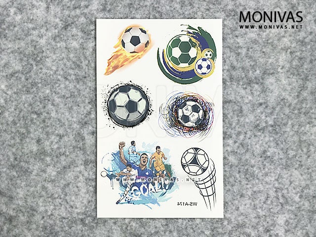 Soccer Football Party Temporary Tattoo DIY World Cup Body Stickers ...