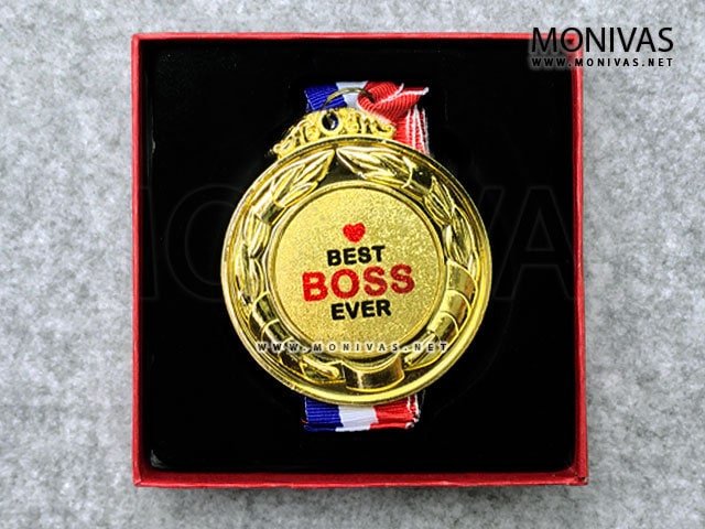 Best Boss Ever Gold Medal Birthday Present Novelty Farewell Gift - Etsy