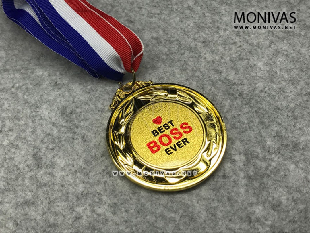 Best Boss Ever Gold Medal Birthday Present Novelty Farewell Gift - Etsy