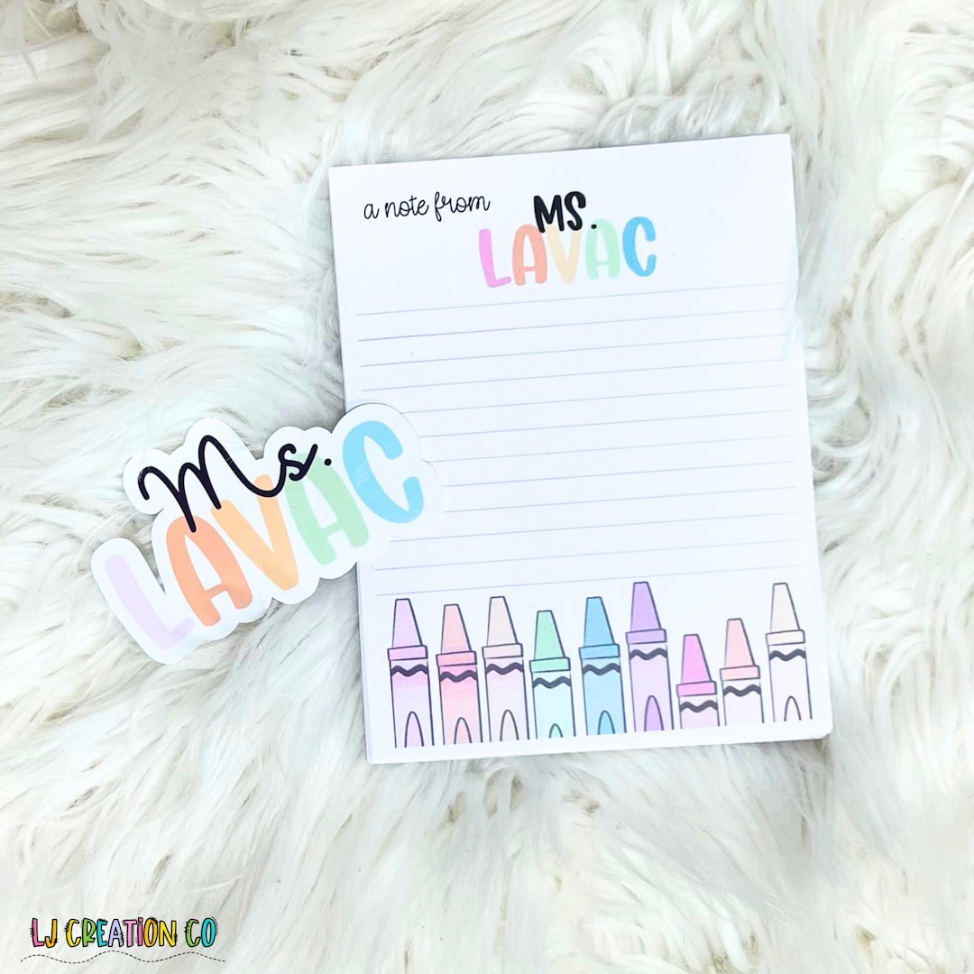 Custom Notepad and Sticker Set for Teachers. Gift for Teachers From ...