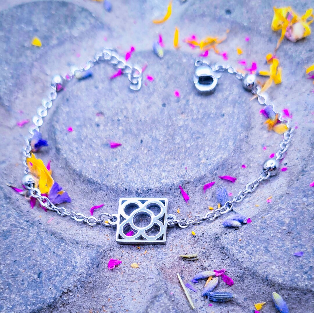 Barcelona Flower Bracelet Stainless Steel. Own Handmade Design for ...