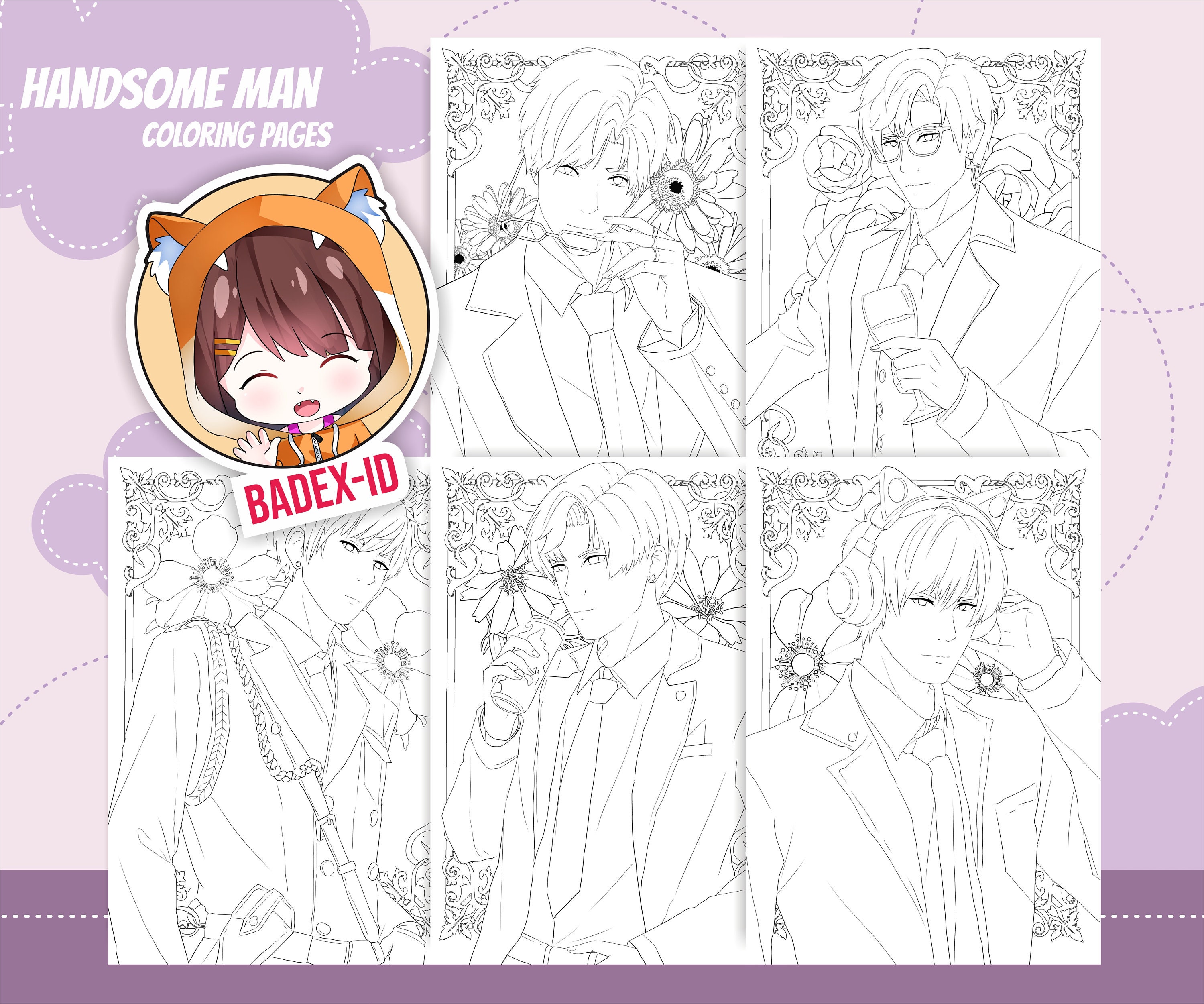 Cute Man Coloring Pages