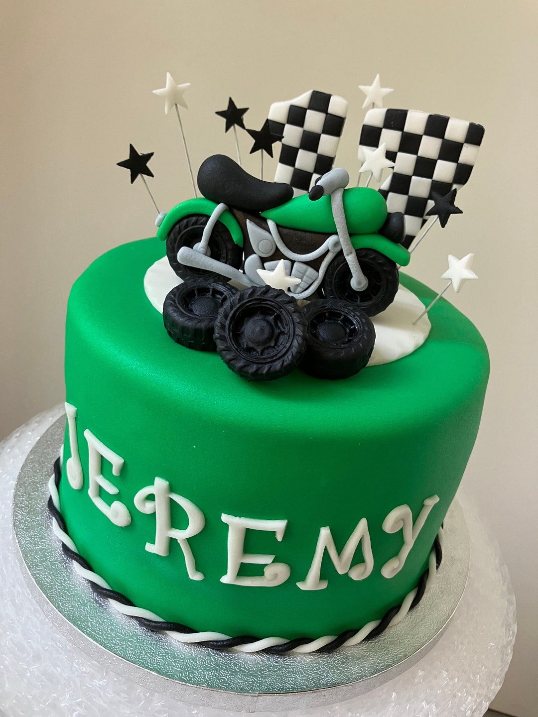 Fondant Cake Topper Motorcycle Color Freely Selectable Moped Two ...