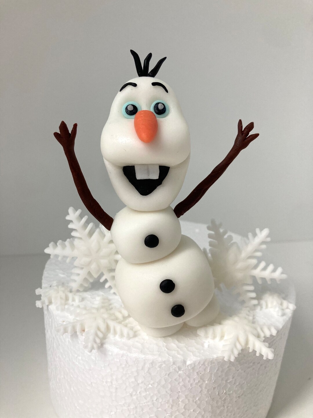 Fondant Cake Decoration Olaf the Snowman Frozen Winter Christmas Cake ...