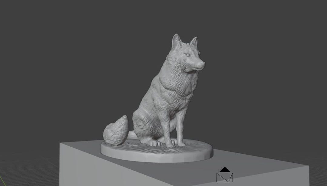Fox Sitting 3d Printing STL File - Etsy