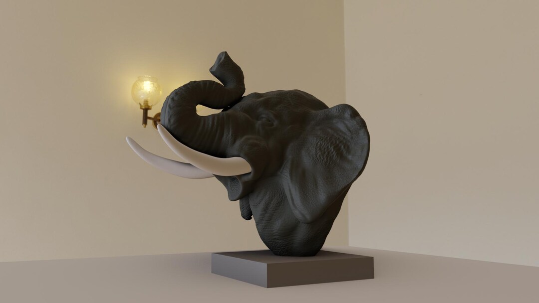 Elephant Trunk up Bust 3d Printing STL File - Etsy