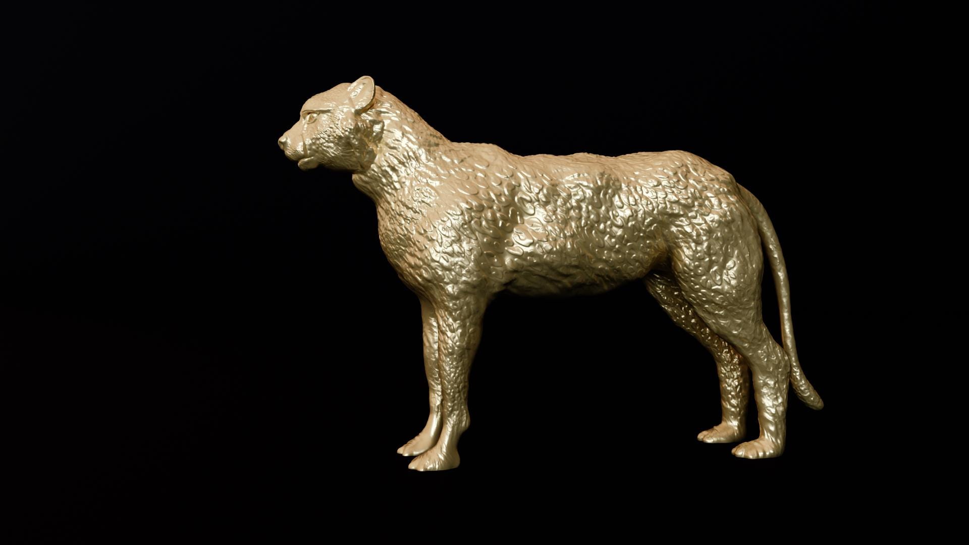 Cheetah Standing 3d Printing STL File - Etsy