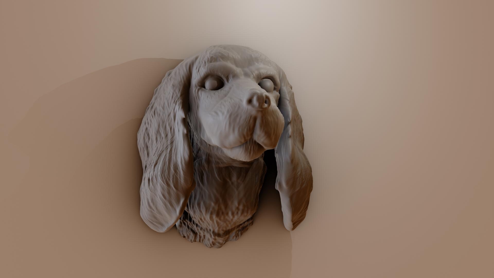 Cocker Spaniel Head Wall Mount 3d Printing STL File - Etsy