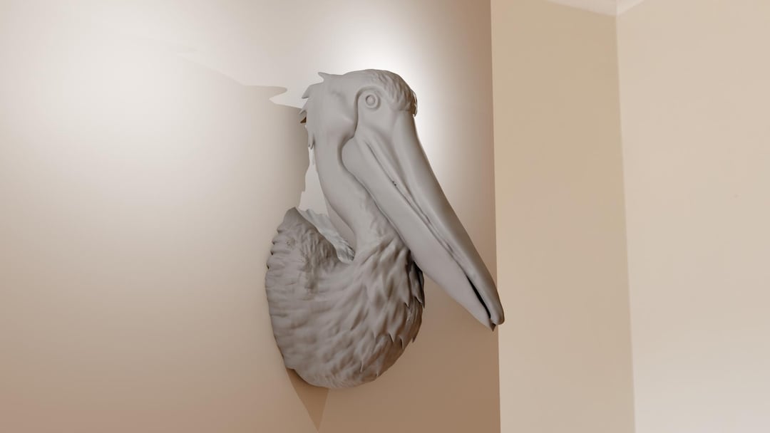 Pelican Head Wall Mount 3d Printing STL File - Etsy