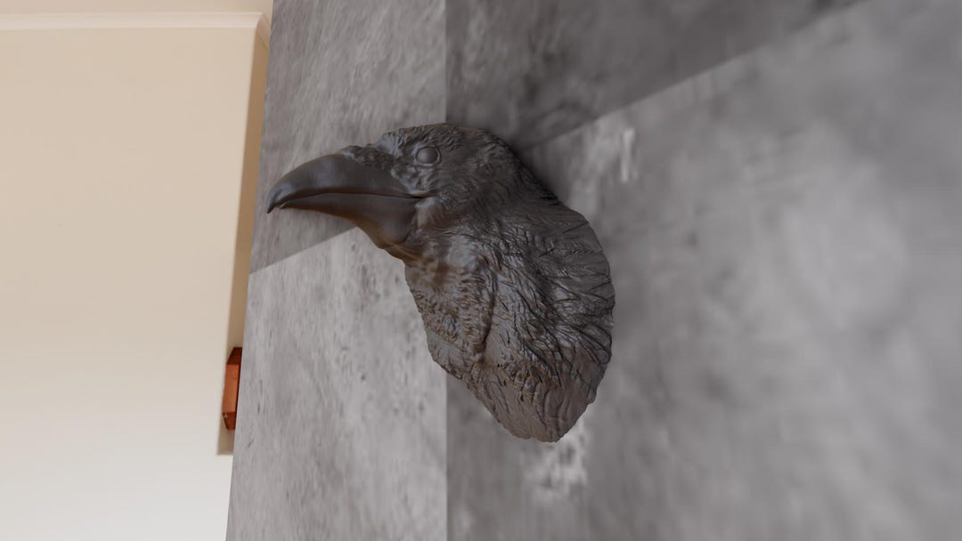 Raven Crow Head Wall Mount 3d Printing STL File - Etsy