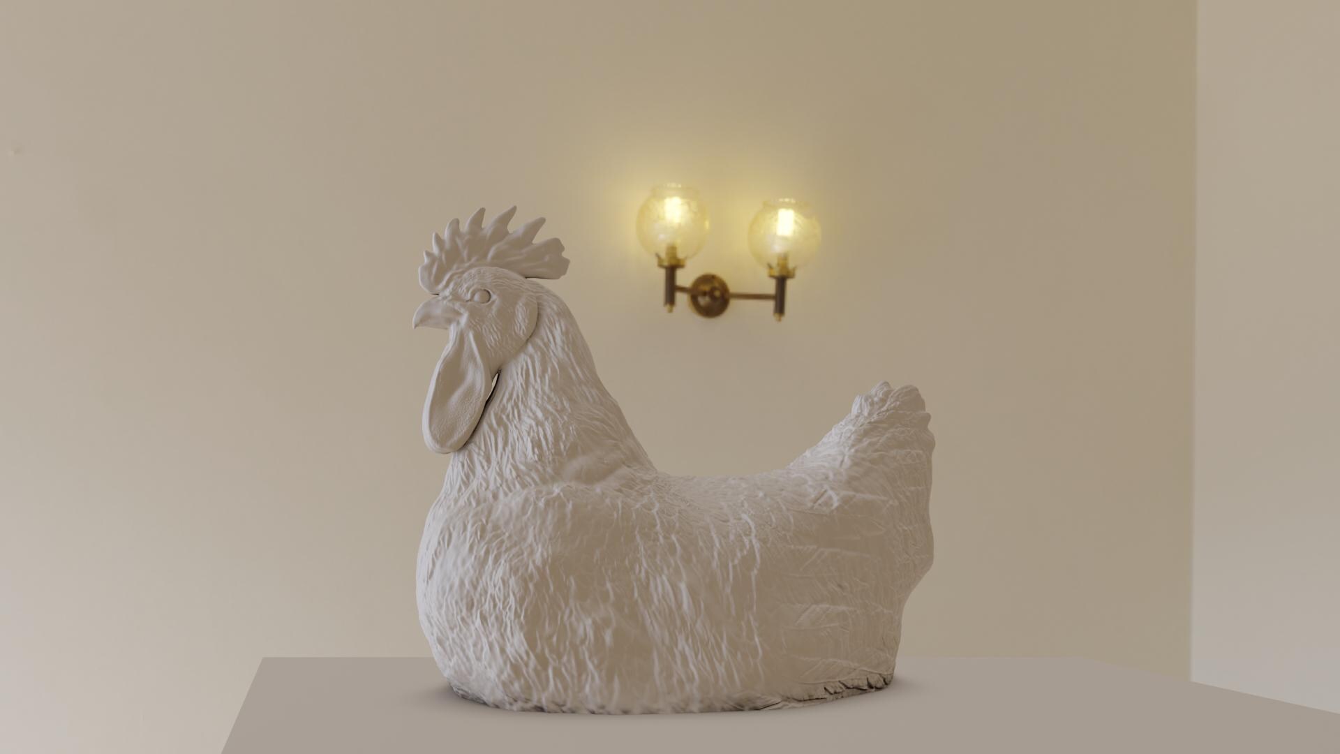 Chicken Sitting STL File - Etsy