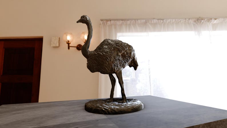 Ostrich Statue 3d Printing STL File - Etsy