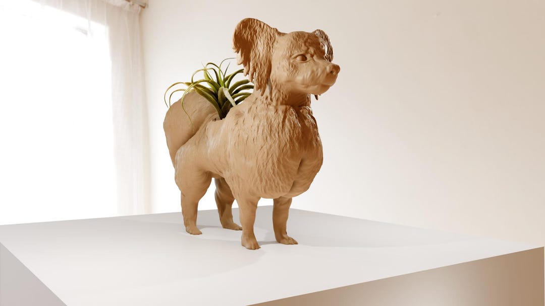 Papillon Dog Planter Pot Flower Vase 3d Printing STL File - Etsy