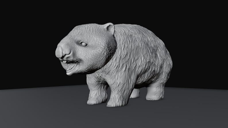 Wombat Smiling Cute 3d Printing STL File - Etsy