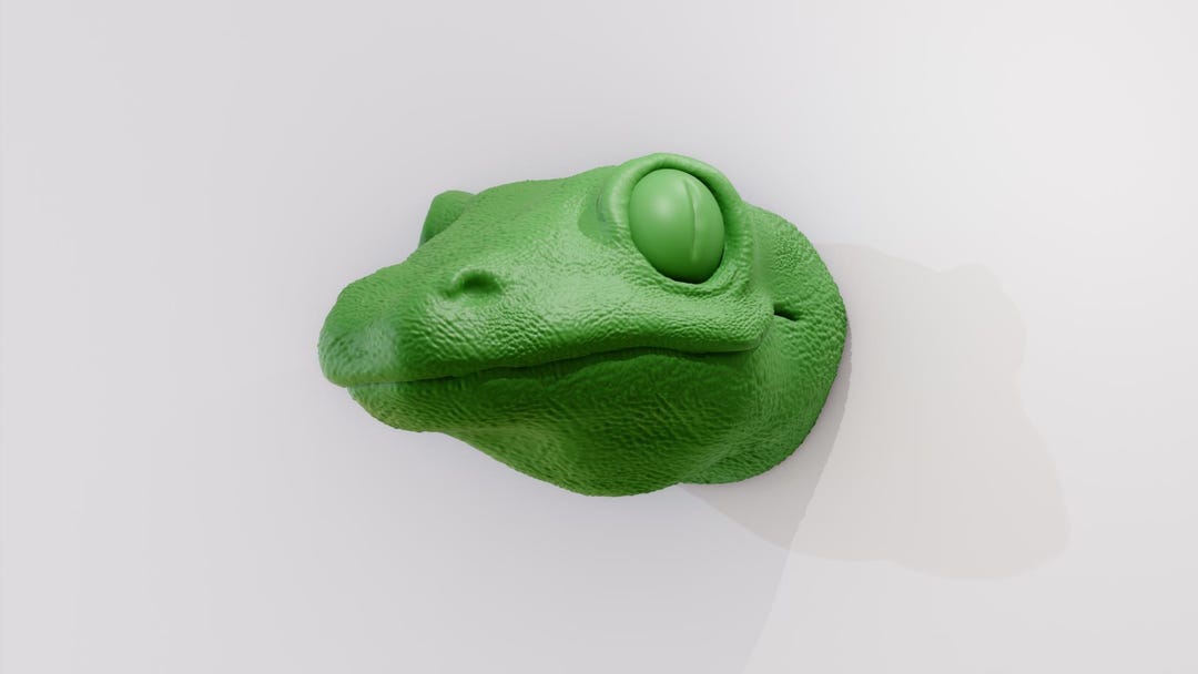 Gecko Head Wall Mount 3d Printing STL File - Etsy