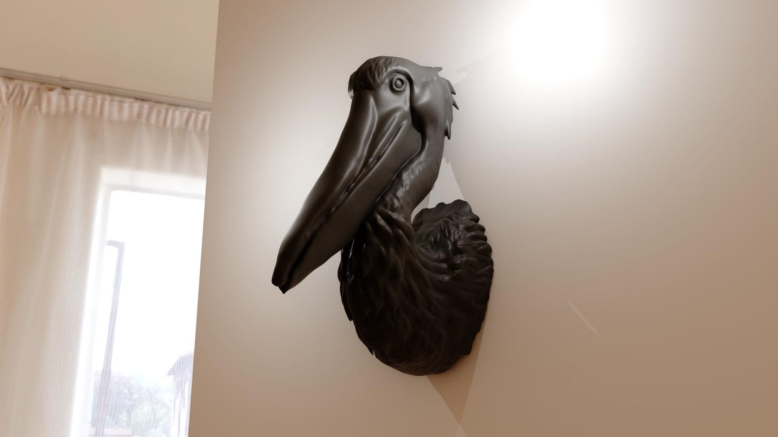 Pelican Head Wall Mount 3d Printing STL File - Etsy