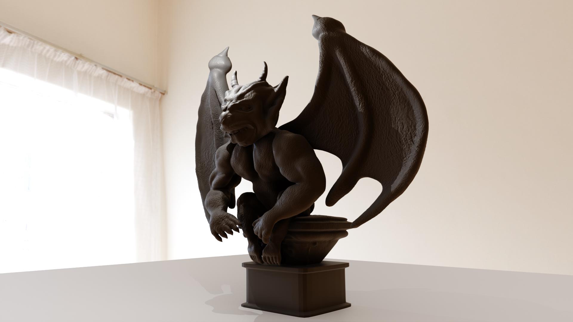 Gargoyle Statue 3d Printing STL File - Etsy