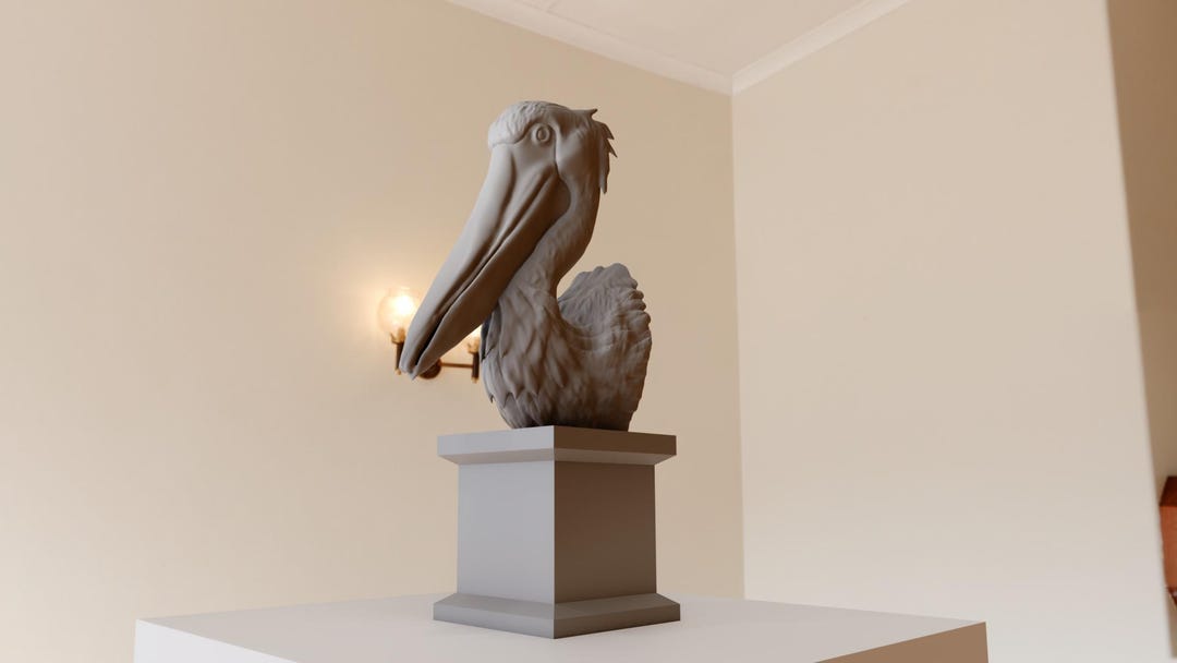 Pelican Head Bust 3d Printing STL File - Etsy
