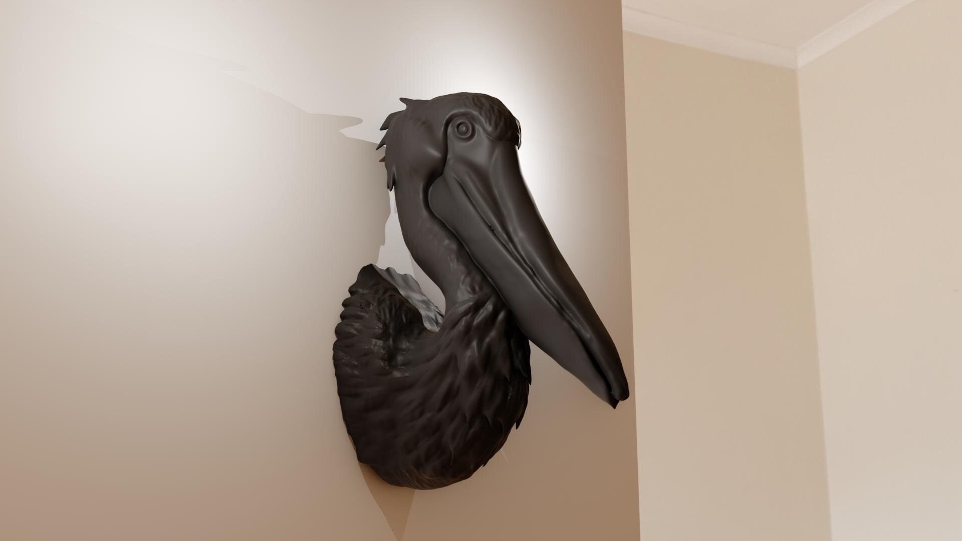 Pelican Head Wall Mount 3d Printing STL File - Etsy