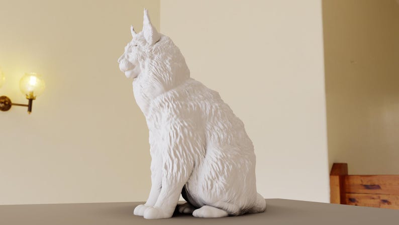 Lynx Roaring Statue 3d Printing STL File - Etsy