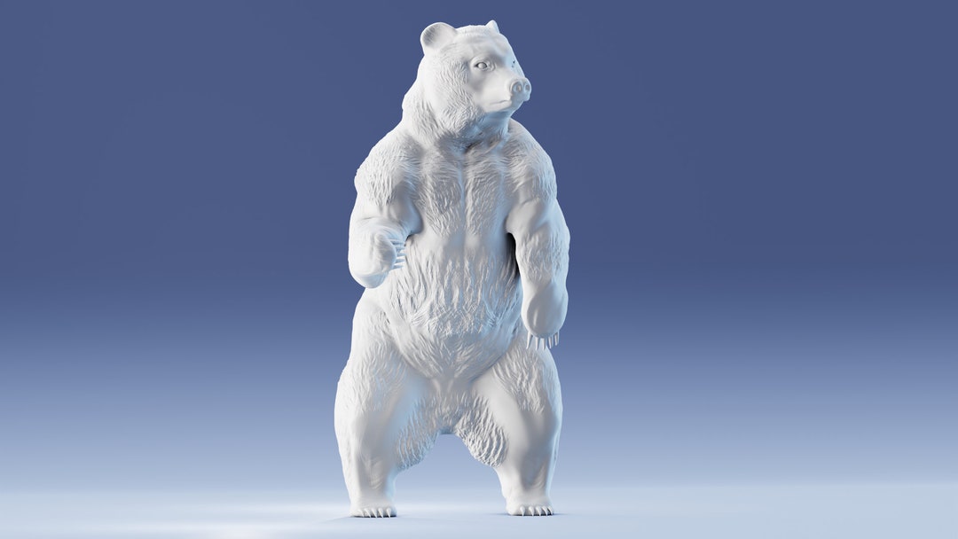 Bear Standing 3d Printing STL File - Etsy