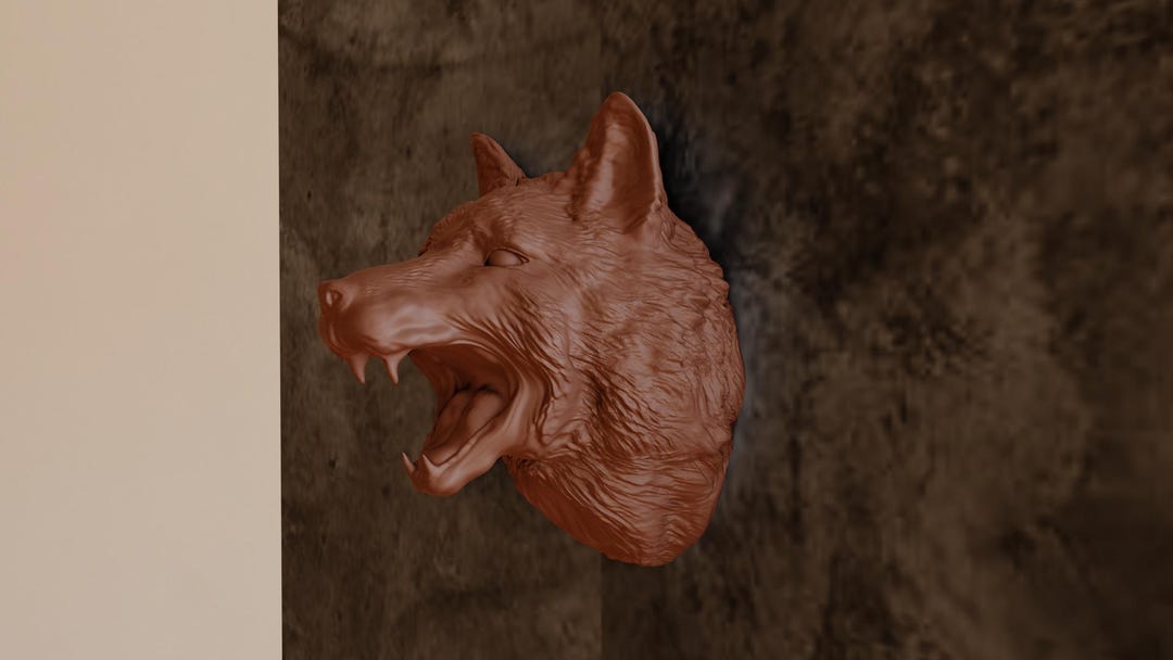 Fox Roaring Wall Mount Stl 3d Printing STL File - Etsy