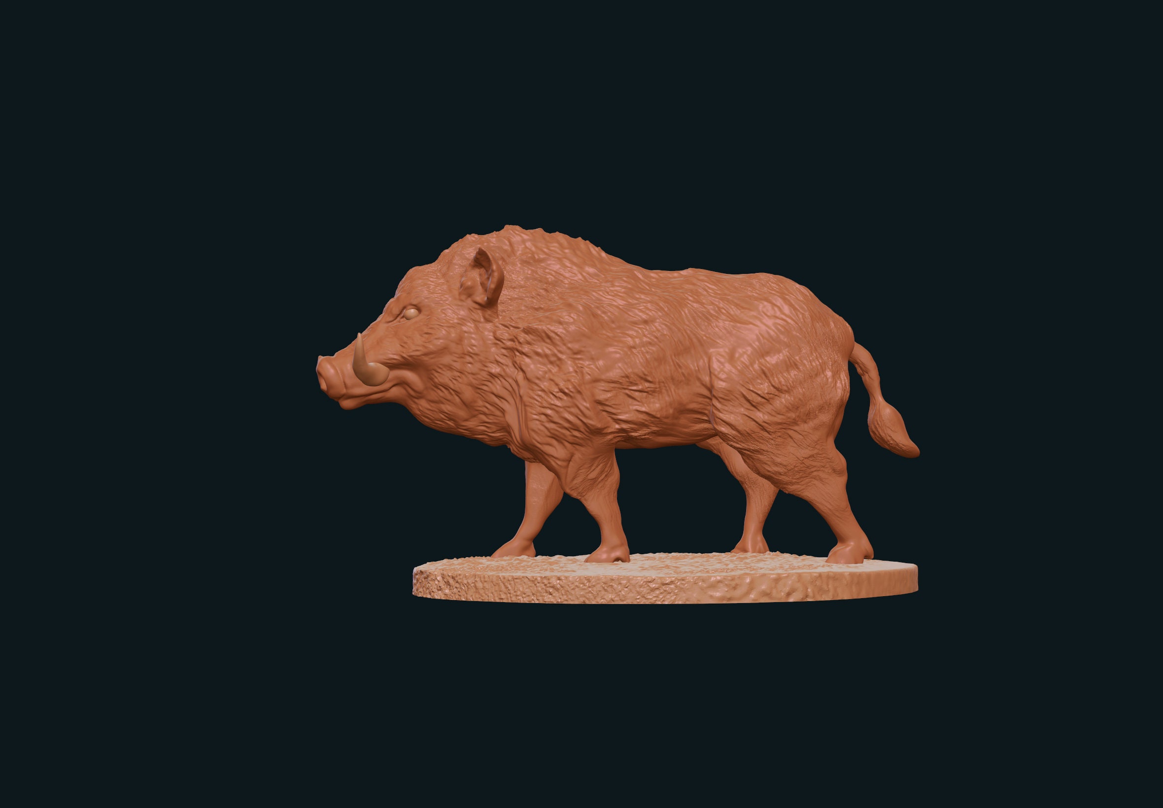 Wild Boar Standing 3d Printing STL File - Etsy