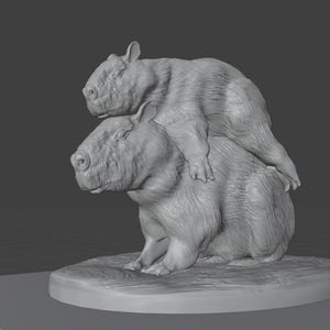 Capybaras Playful 3d Printing STL File - Etsy