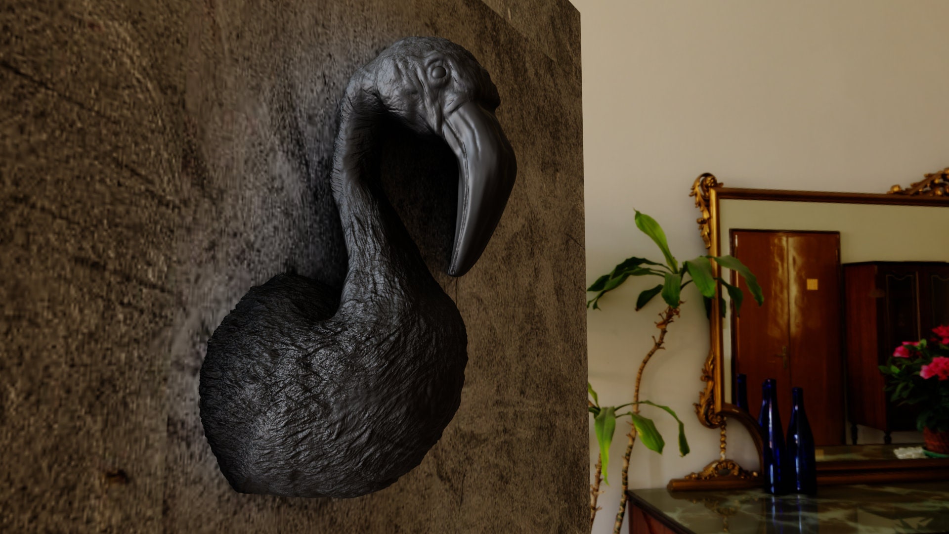 Flamingo Head Wall Mount 3d Printing STL File - Etsy