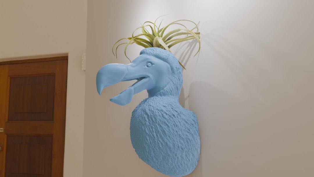 Dodo Bird Mouth Open Wall Mount Planter Pot Flower Vase 3d Print STL ...