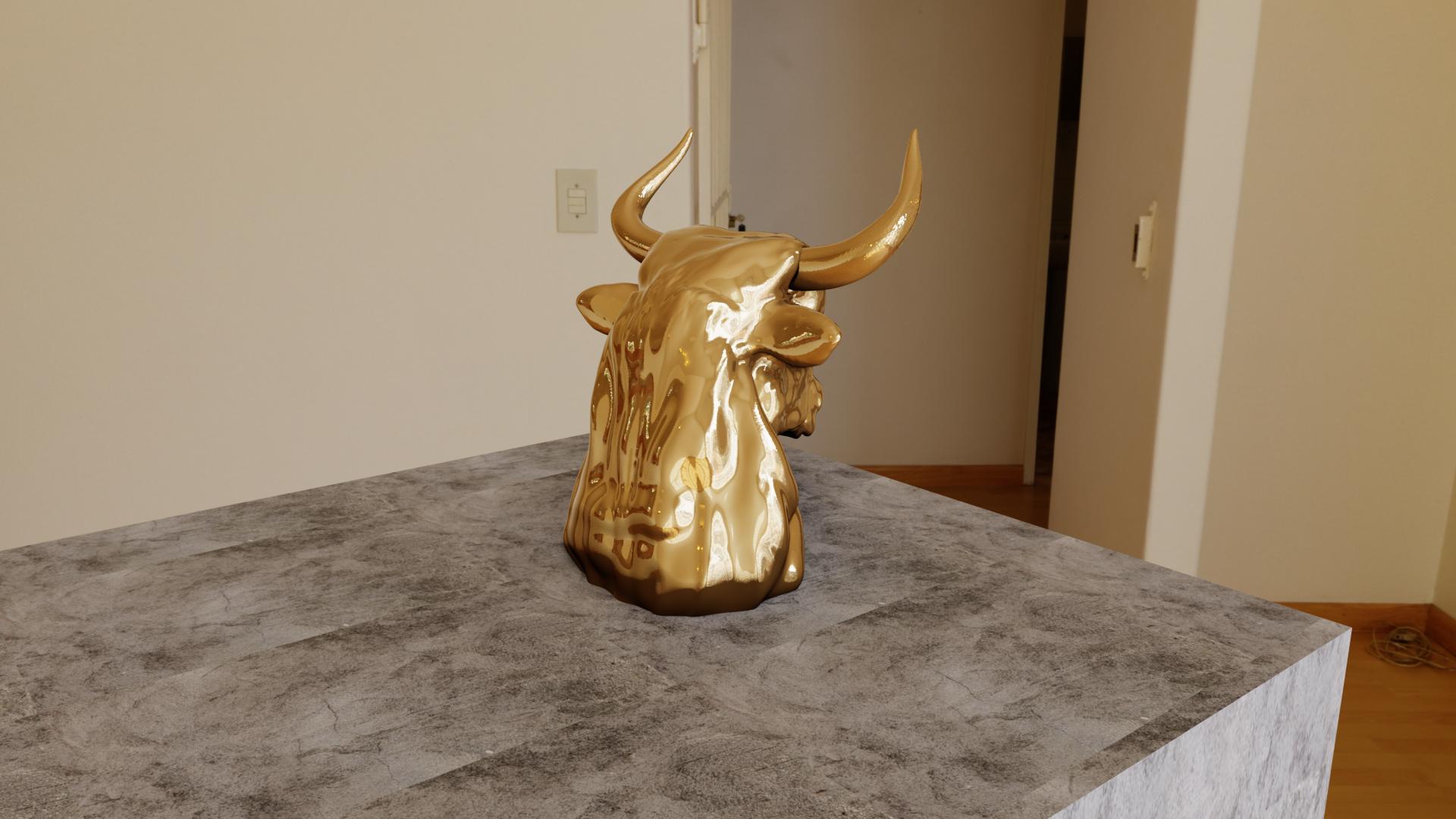 Bull Bust 3d Printing STL File - Etsy